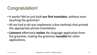 Antlr part2 getting_started_in_java | PPTX