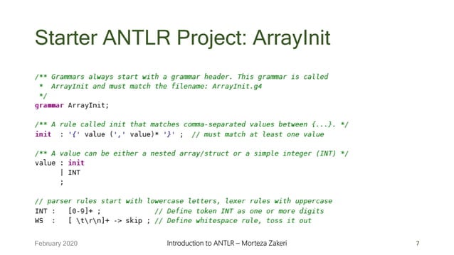 Antlr part2 getting_started_in_java | PPTX