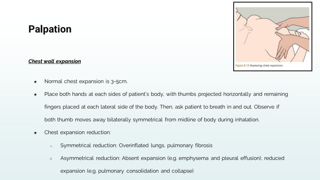 Respiratory examination Chamberlain medicine | PDF