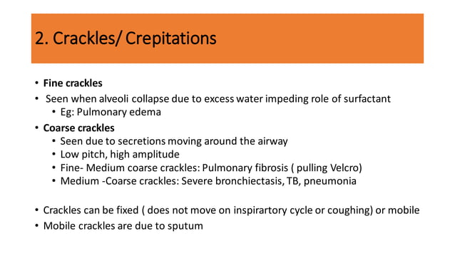 Respiratory examination Chamberlain medicine | PDF
