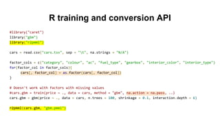 R, Scikit-Learn and Apache Spark ML - What difference does it make? | PPT