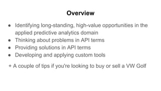 R, Scikit-Learn and Apache Spark ML - What difference does it make? | PPT