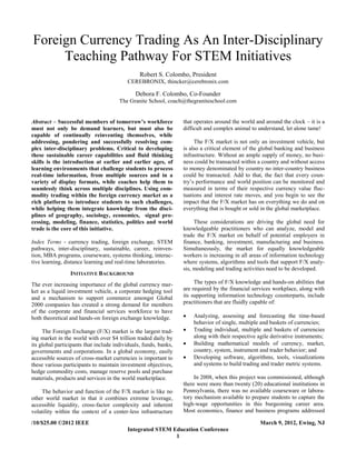RSC - FX Trading And STEM - 02292012 | PDF