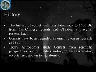 Minor bodies of the solar system: Comets and their importance | PPTX ...