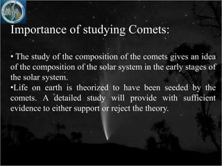 Minor bodies of the solar system: Comets and their importance | PPTX ...