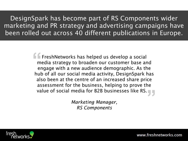 B2B social media case study: RS Components | PPT
