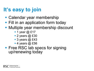 RSC membership presentation 2011 | PPTX