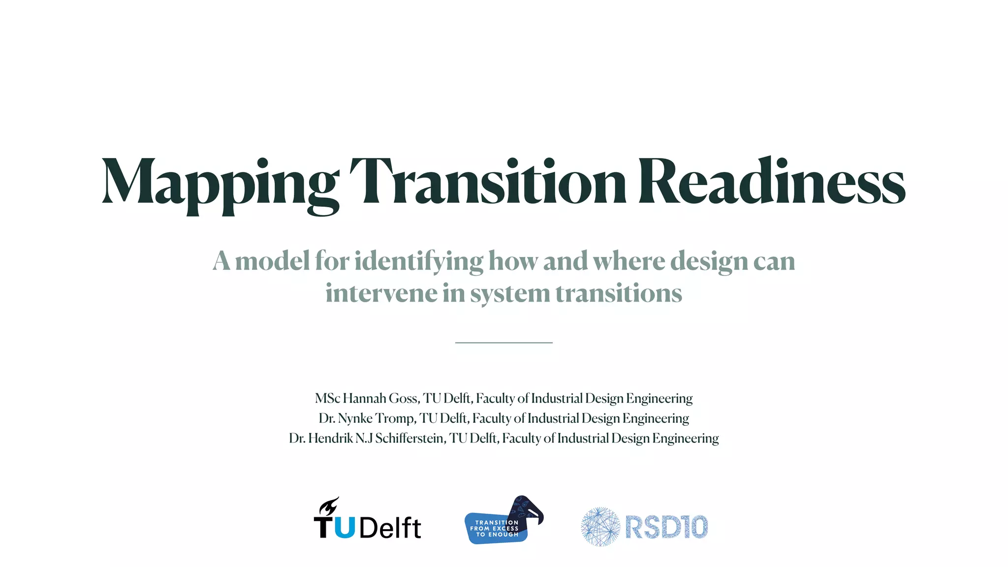 Mapping Transition Readiness | PPT