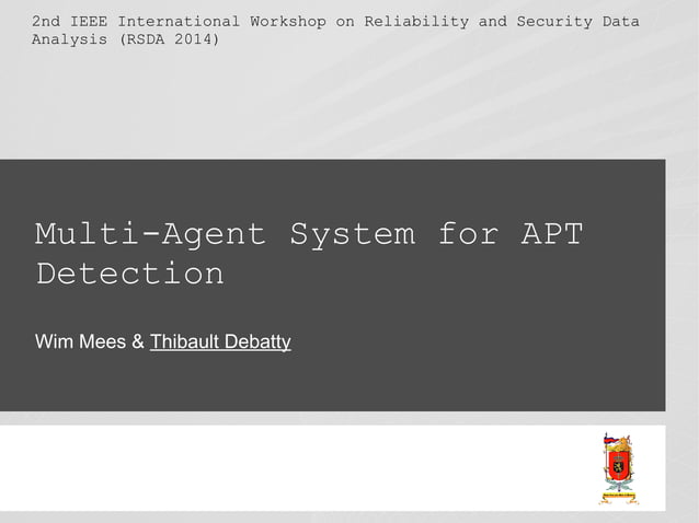 Multi Agent System For Apt Detection Ppt