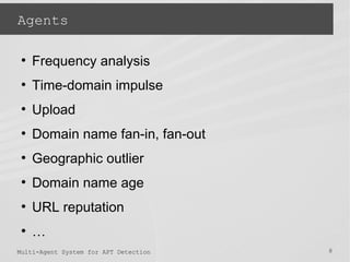Multi-Agent System for APT Detection | PPT