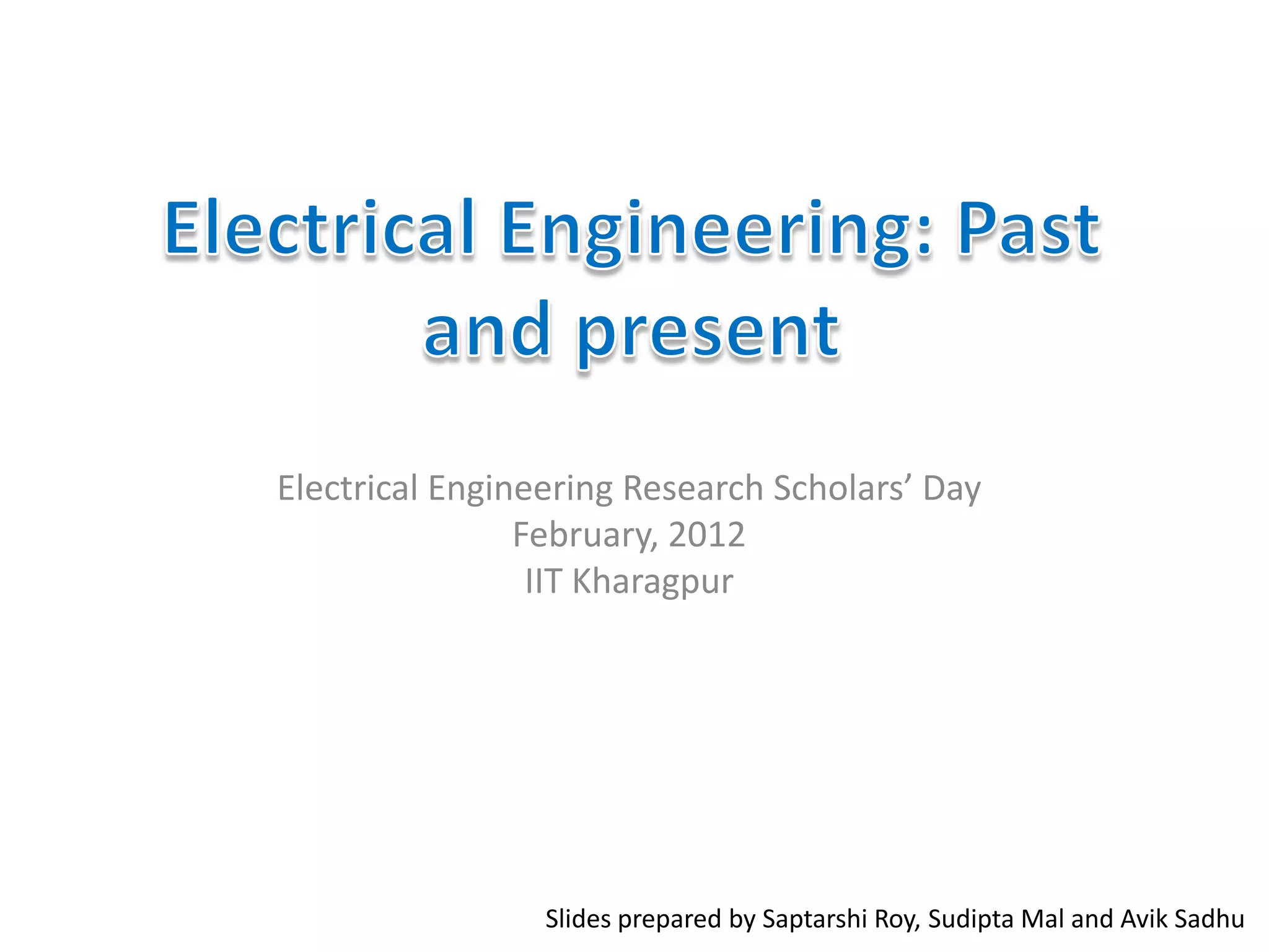Department Day Presentation, Electrical Engineering Department | PPTX