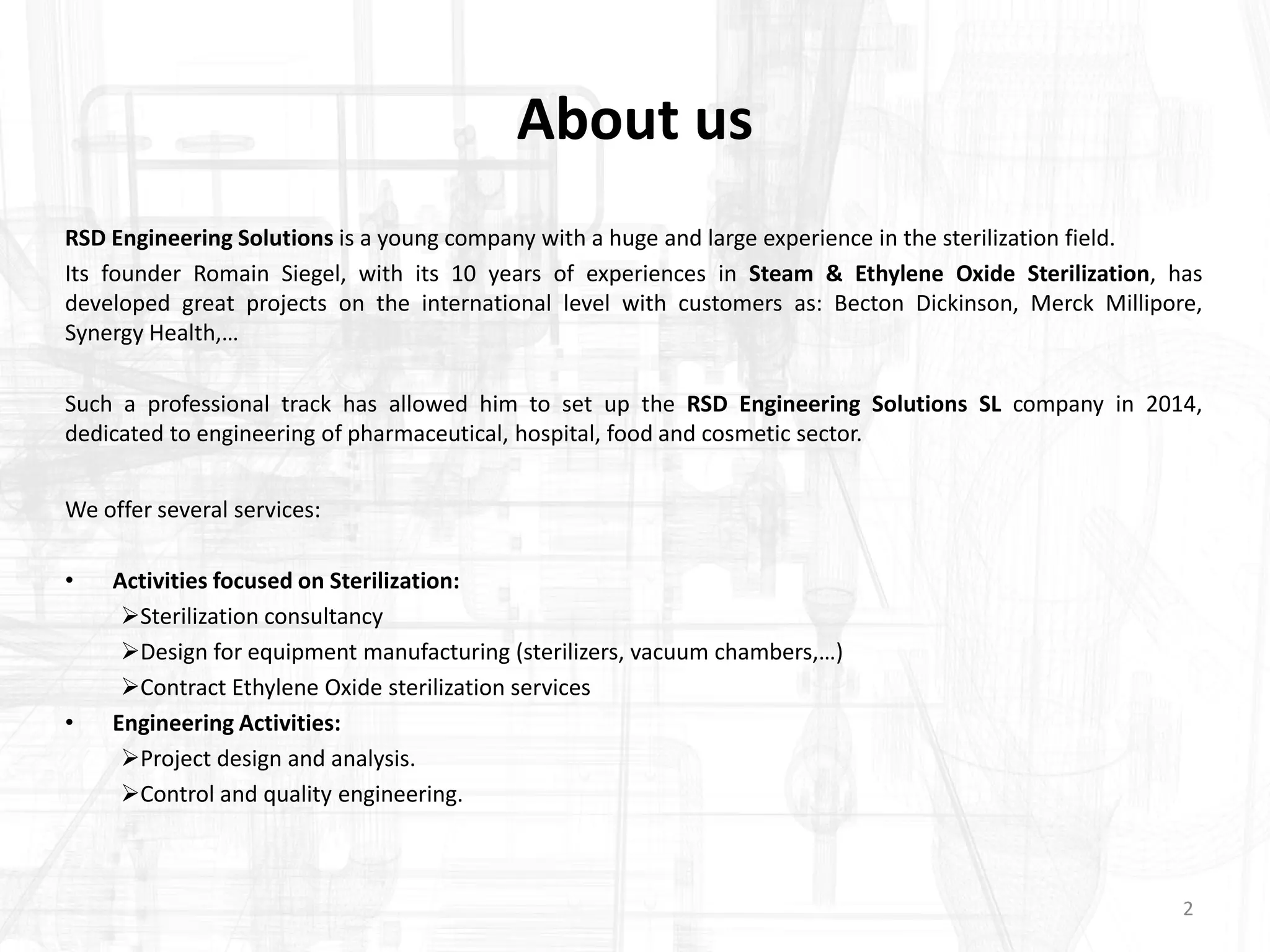 Rsd engineering steam, superheated water and ethylene oxide (eto) sterilization | PPT