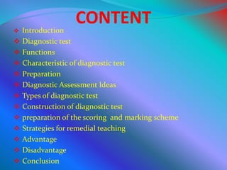 Diagnostic test | PPTX