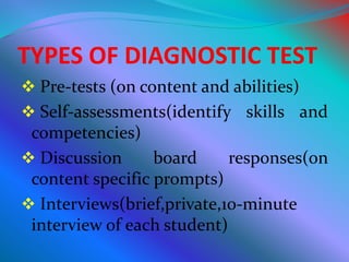 Diagnostic test | PPTX
