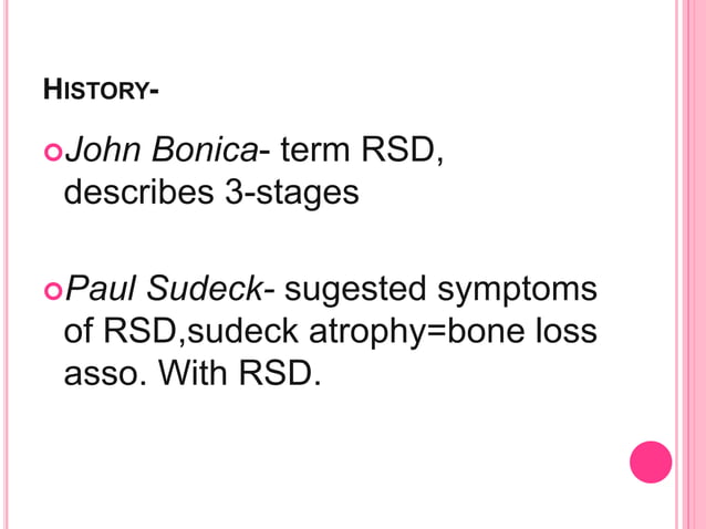 RSD-REFLEX SYMPATHETIC DYSTROPHY | PPTX | Brain and Nervous System ...