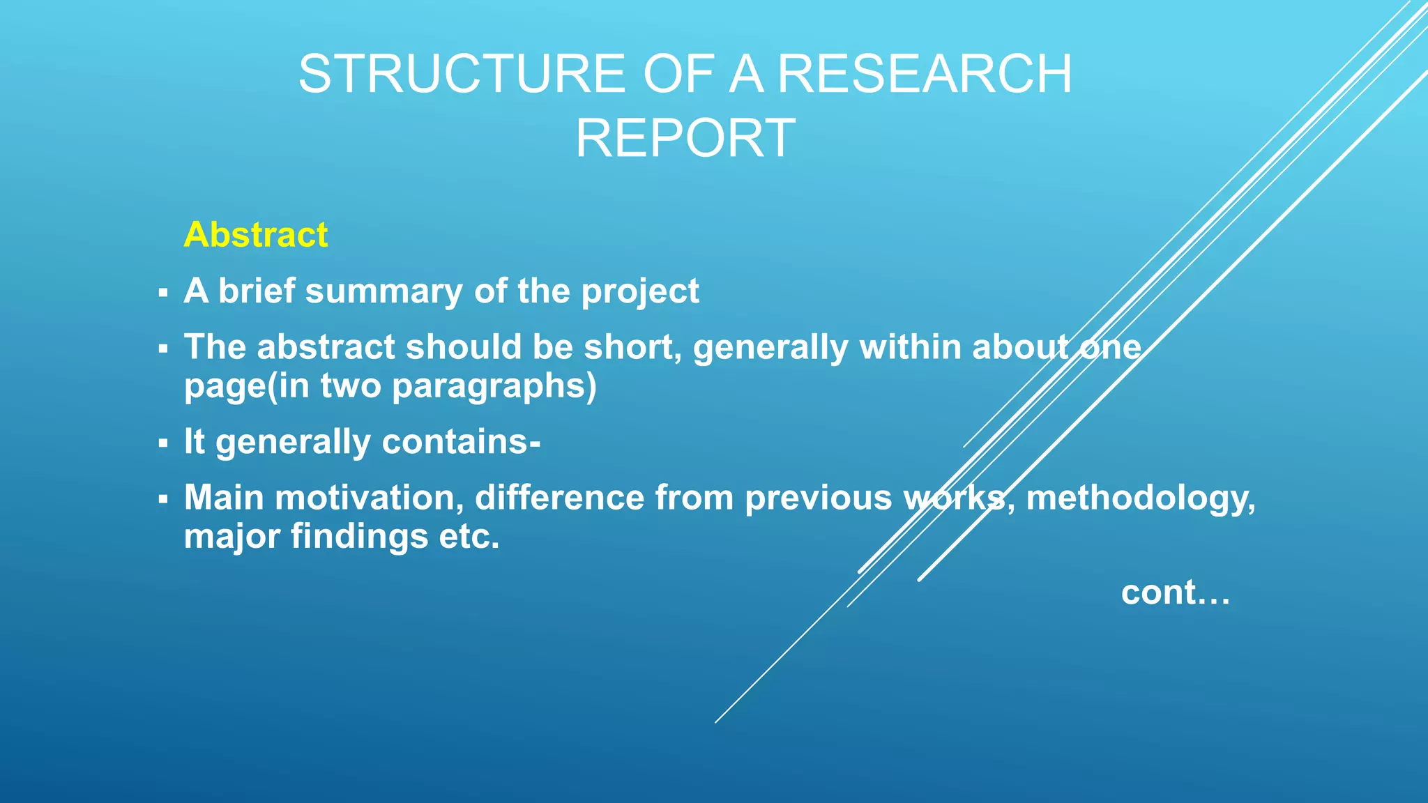 Preparation of Research Reports | PPT