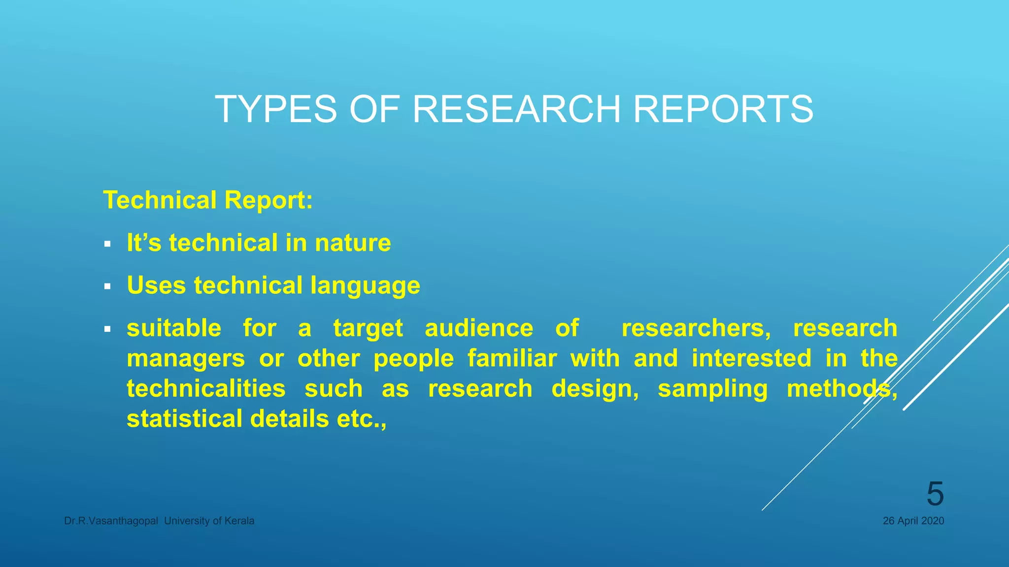 Preparation of Research Reports | PPT