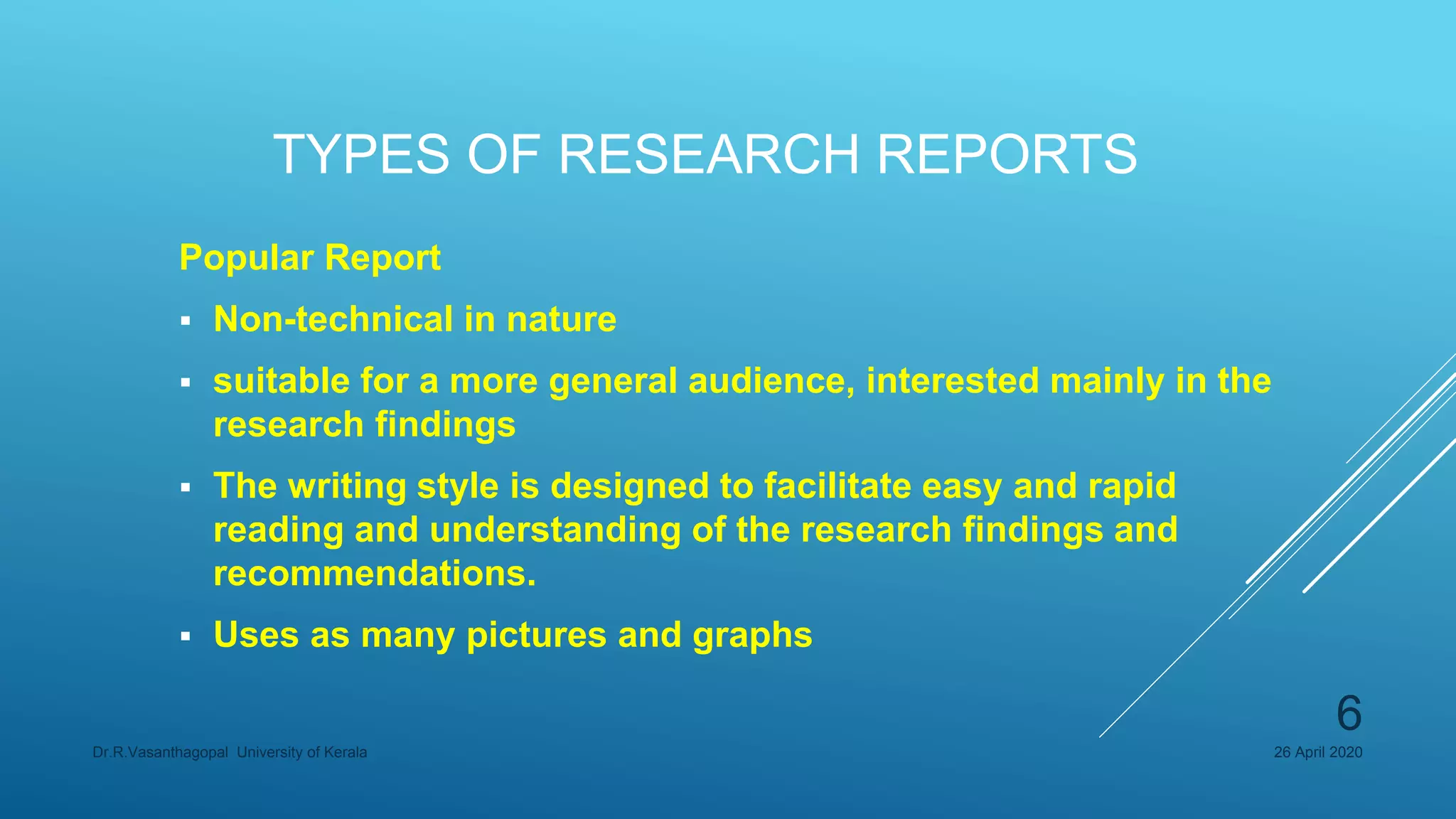 Preparation of Research Reports | PPT