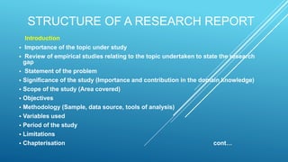 Preparation of Research Reports | PPT