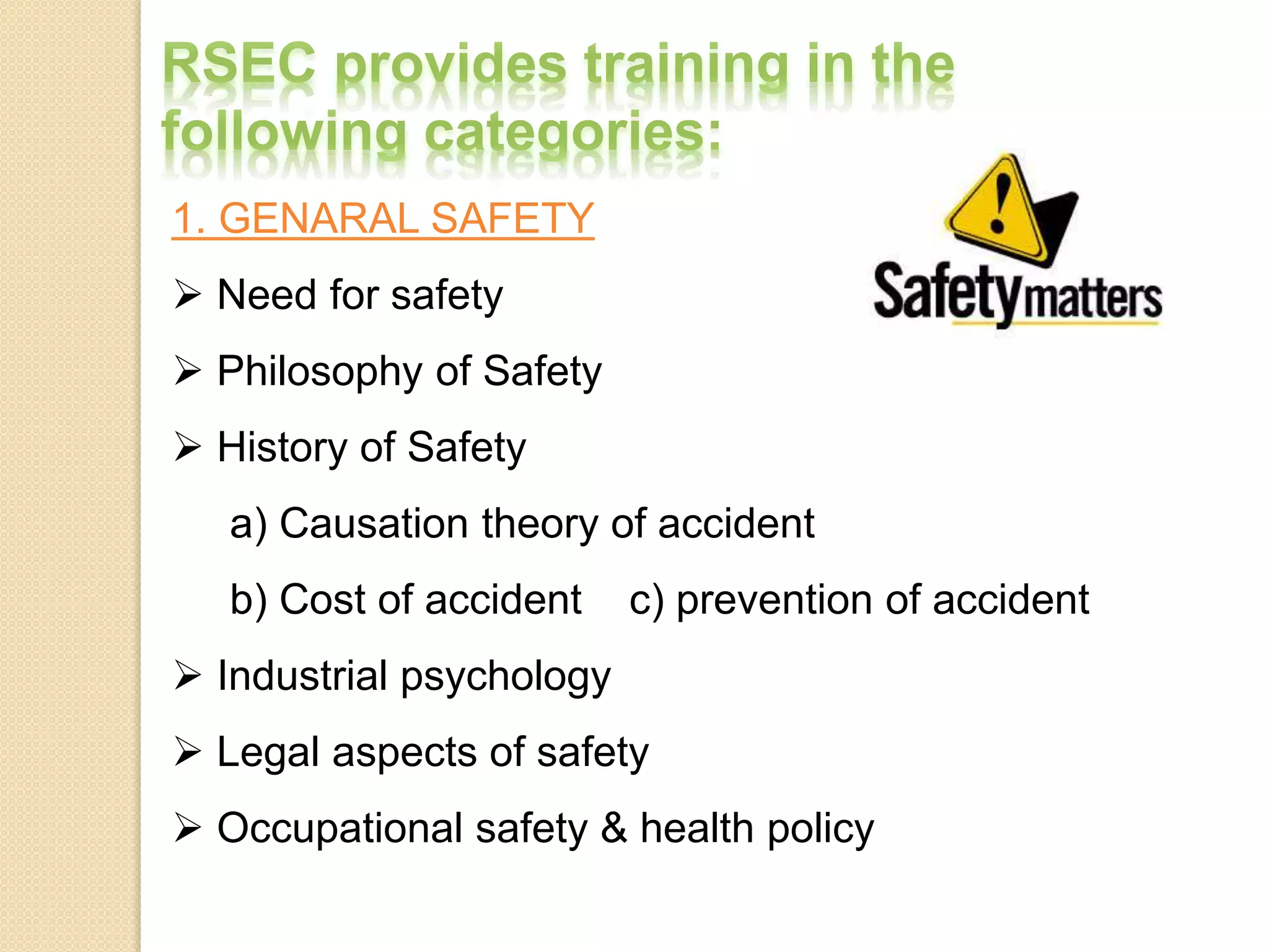 Rsec safety training | PPTX
