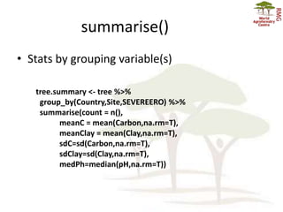 R seminar dplyr package | PPT