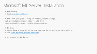 Microsoft Machine Learning Server. Architecture View | PPTX