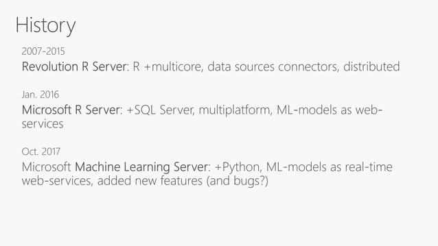 Microsoft Machine Learning Server. Architecture View | PPTX