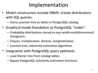 lightweight graphical models for selectivity estimation without independance assumption | PPT ...