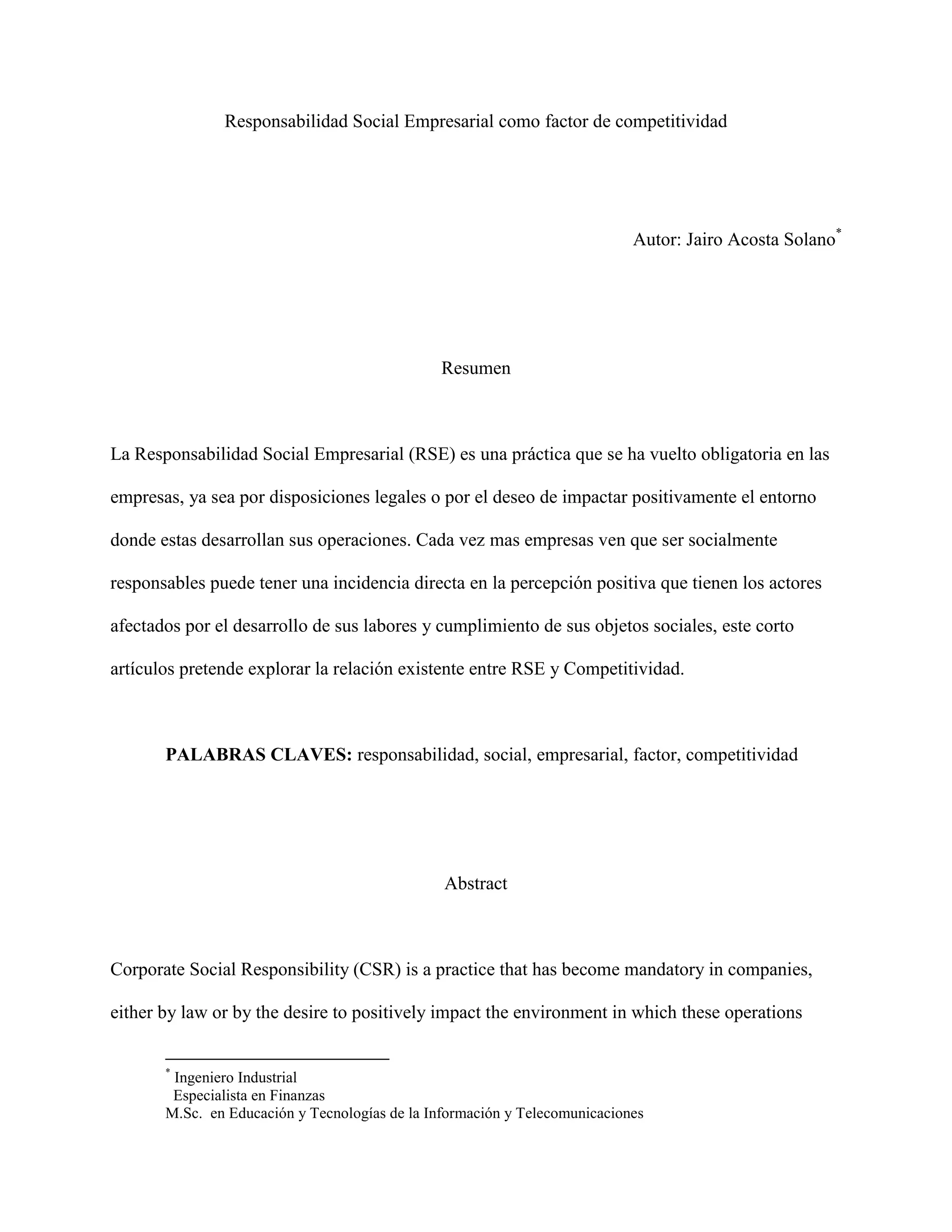 RSE y Competitividad | DOCX