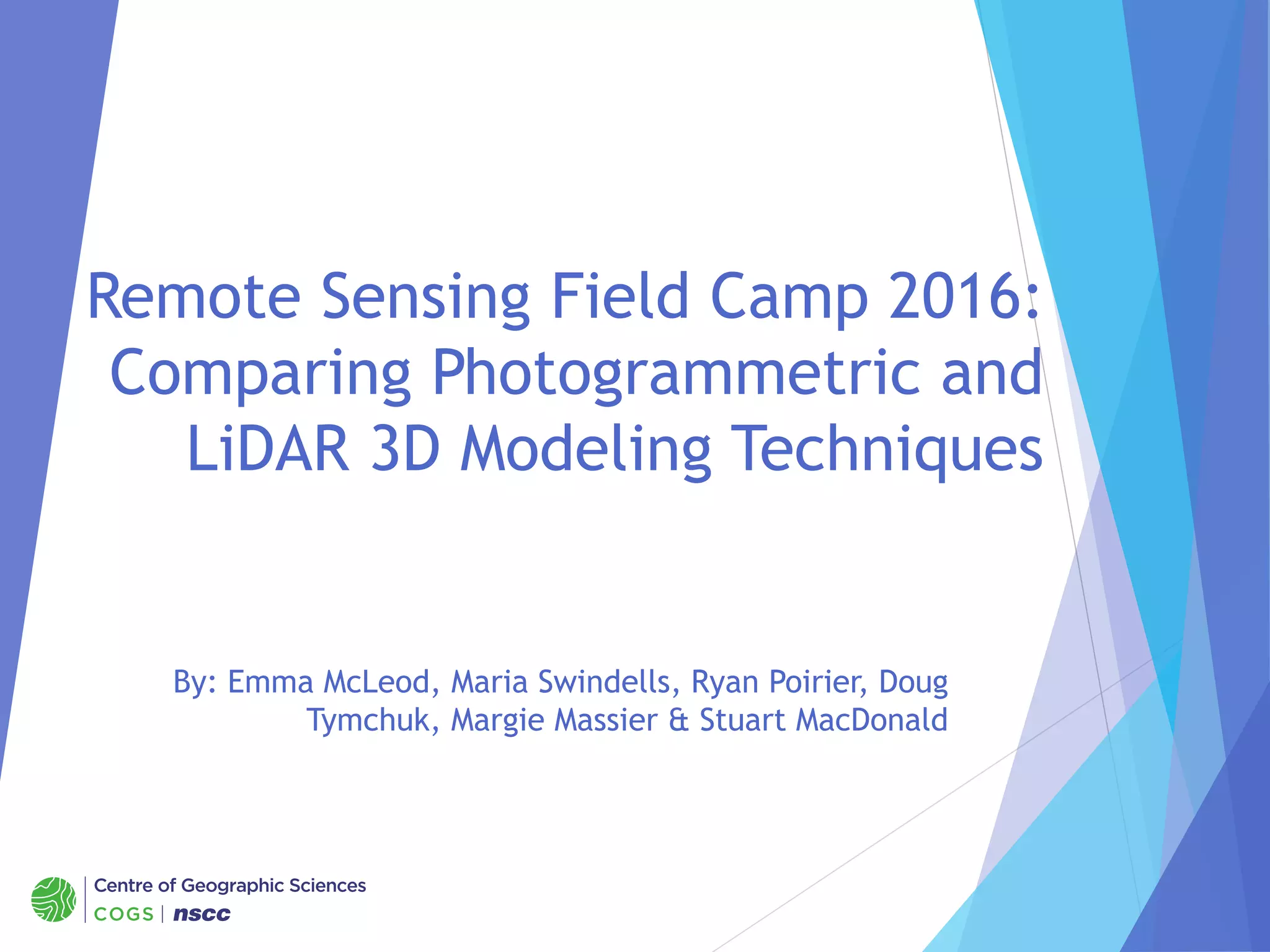 Remote Sensing Field Camp 2016 | PPT