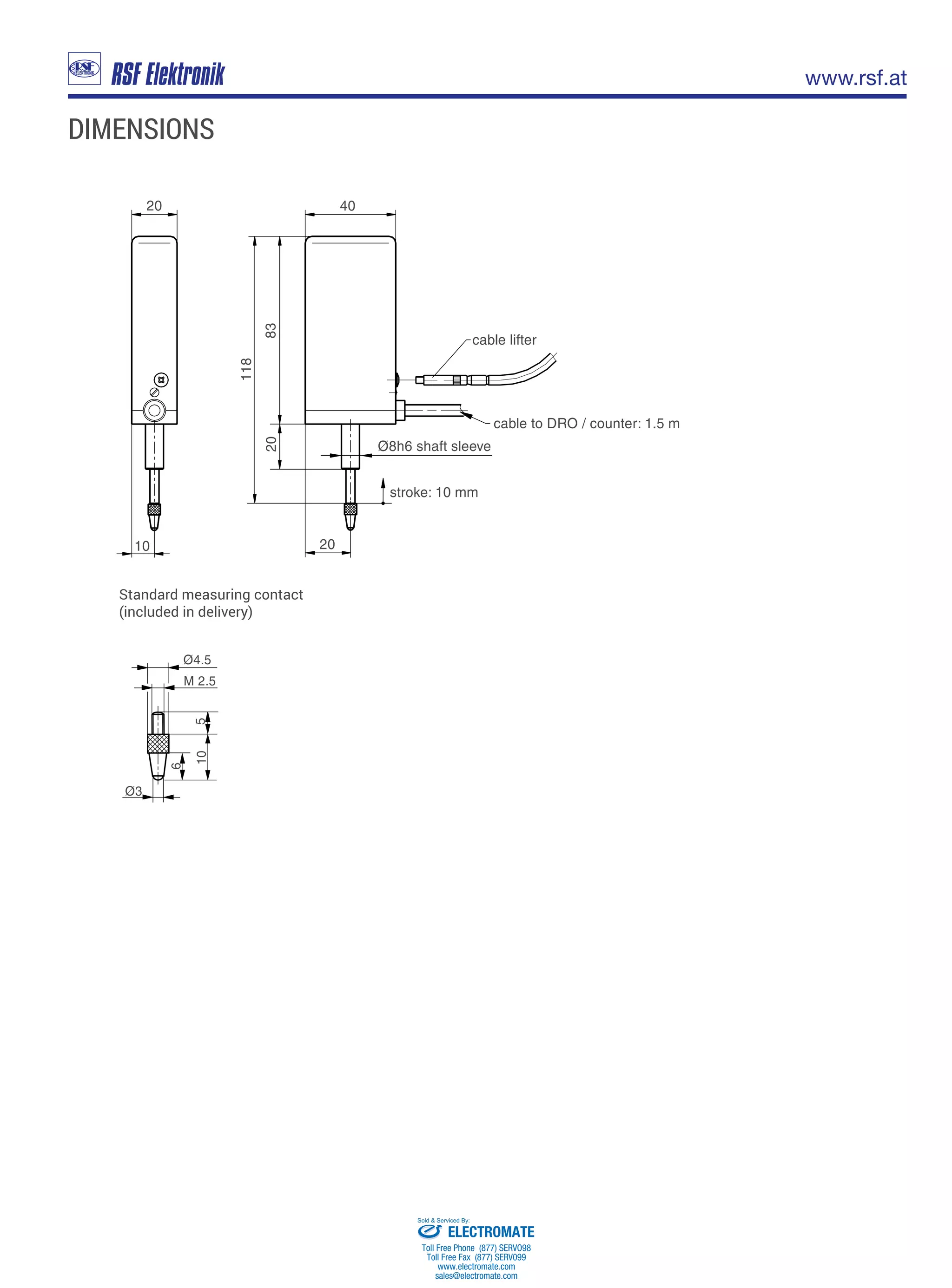 Rsf electronik dit10_specsheet | PDF