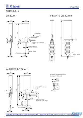 Rsf electronik dit30_specsheet | PDF