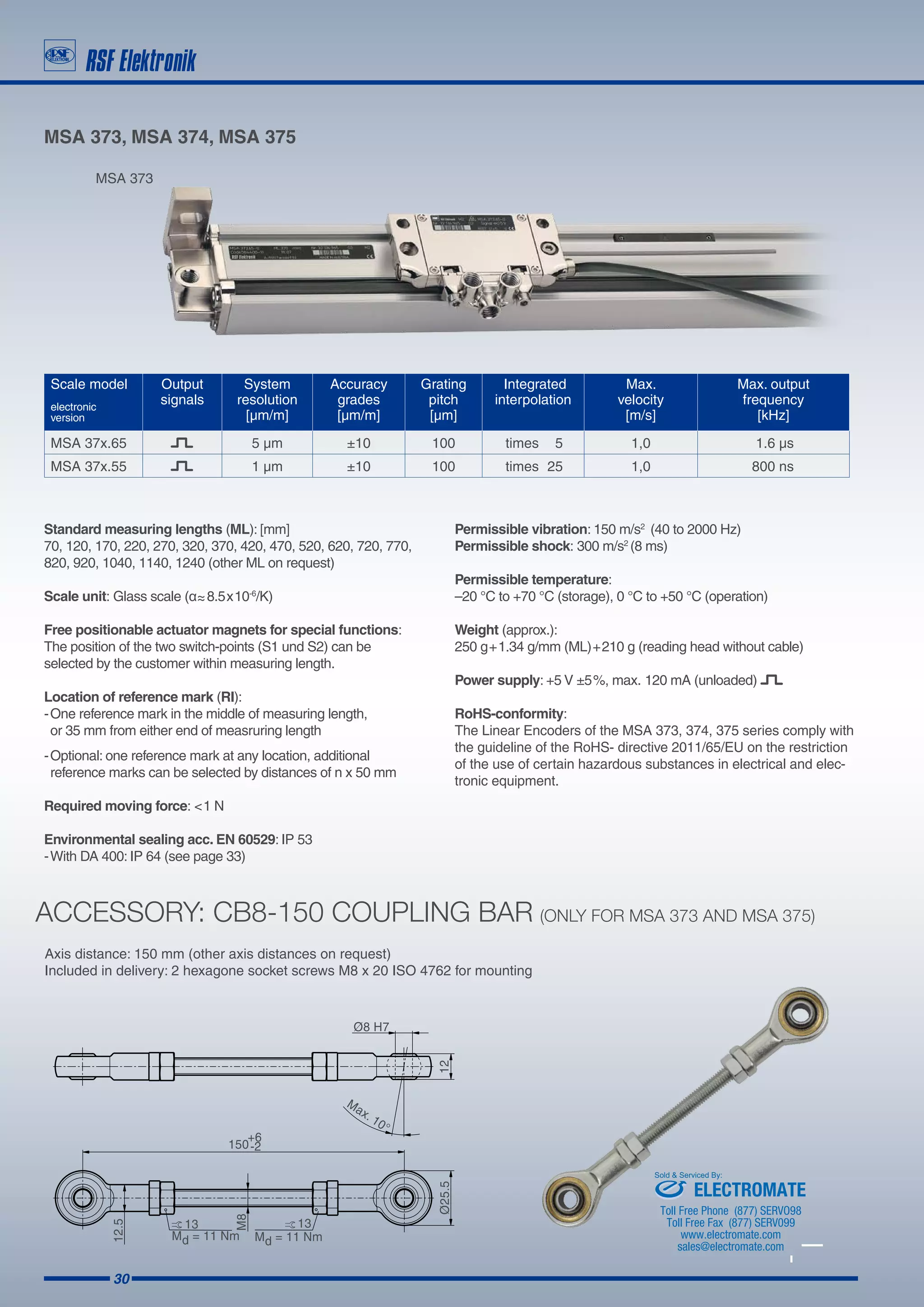 Rsf electronik msa373_374_375_specsheet | PDF