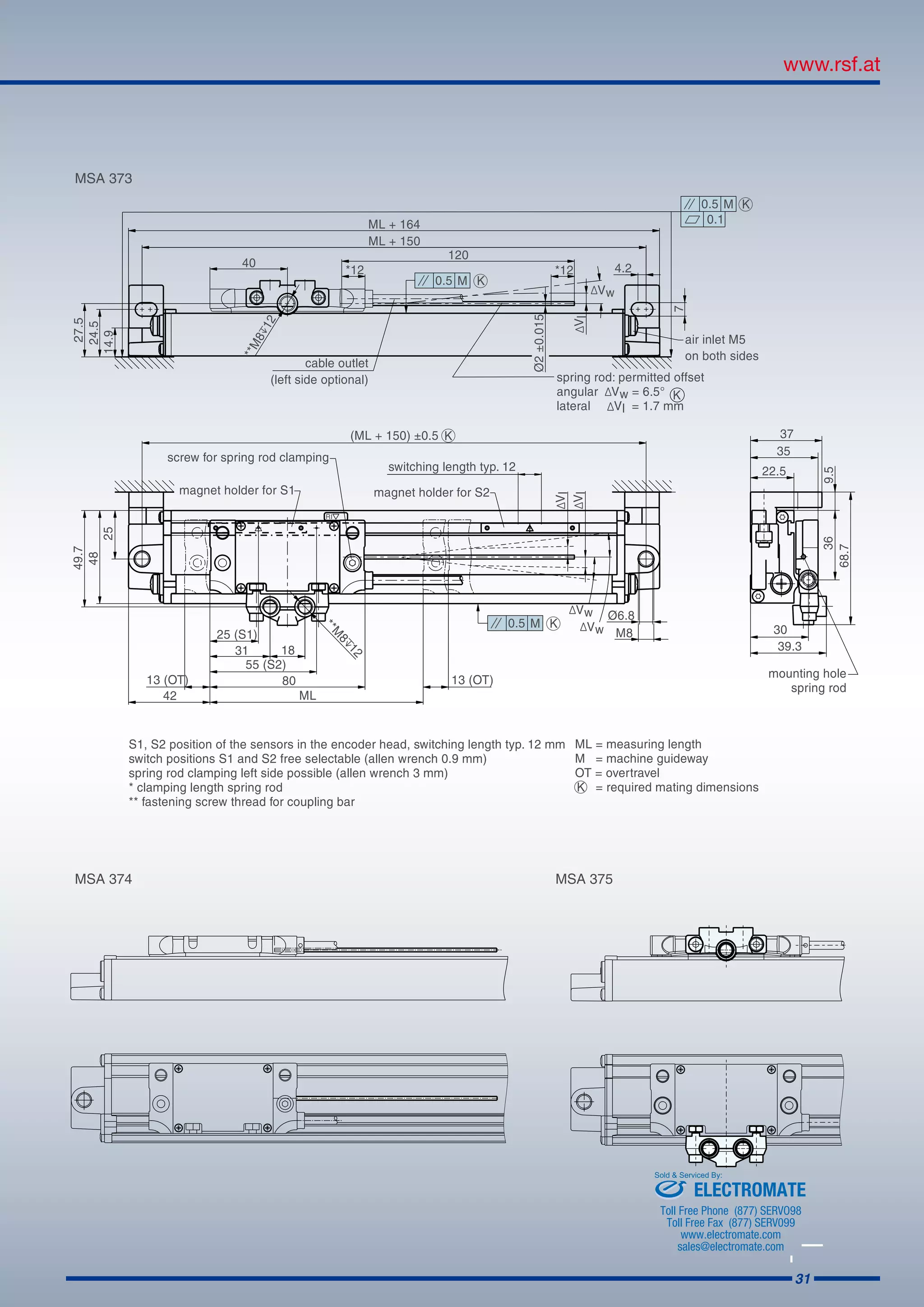 Rsf electronik msa373_374_375_specsheet | PDF