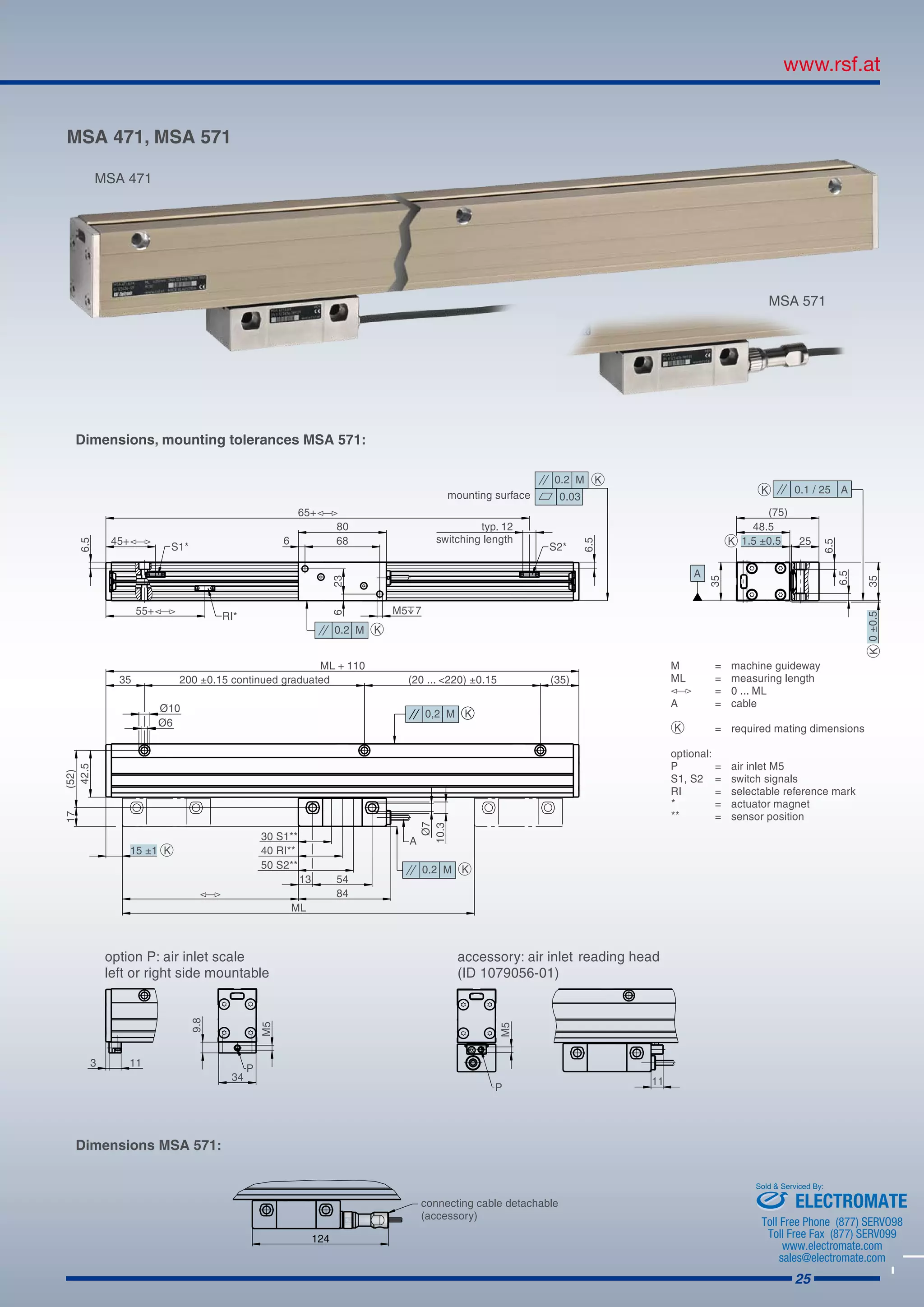 Rsf electronik msa471_571_specsheet | PDF