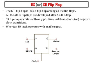 Rs flipflop or SR flipFlop | PPTX
