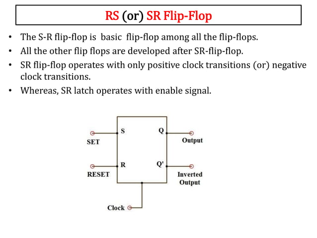 Rs flipflop or SR flipFlop | PPT
