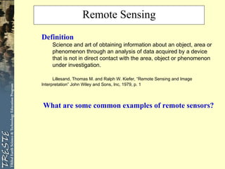 Remote Sensing fundamentals | PPT