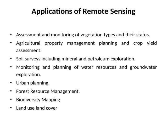 Basics of Remote Sensing and Geographic Information system | PPT | Free ...