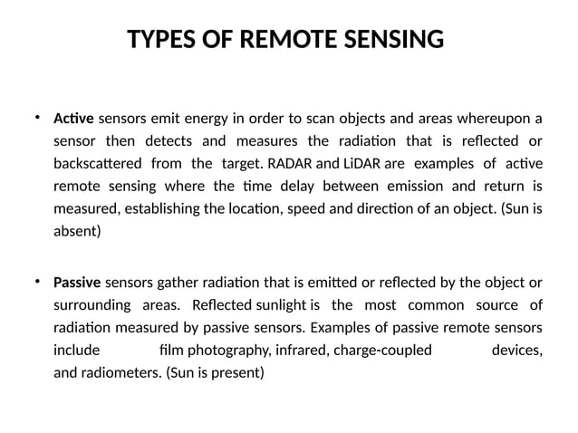 Basics of Remote Sensing and Geographic Information system | PPT | Free ...