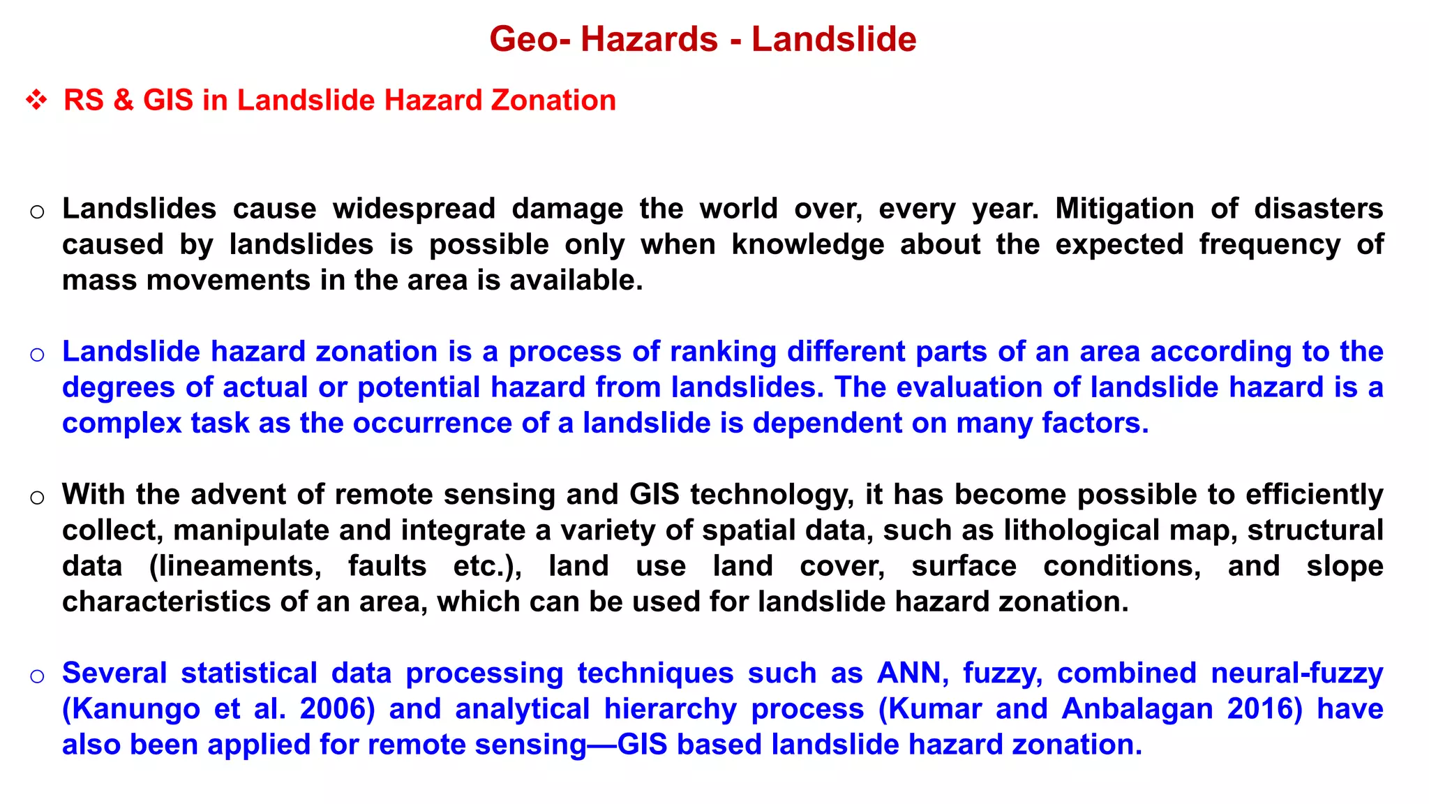 gis in natural disaster management geo hazards | PDF