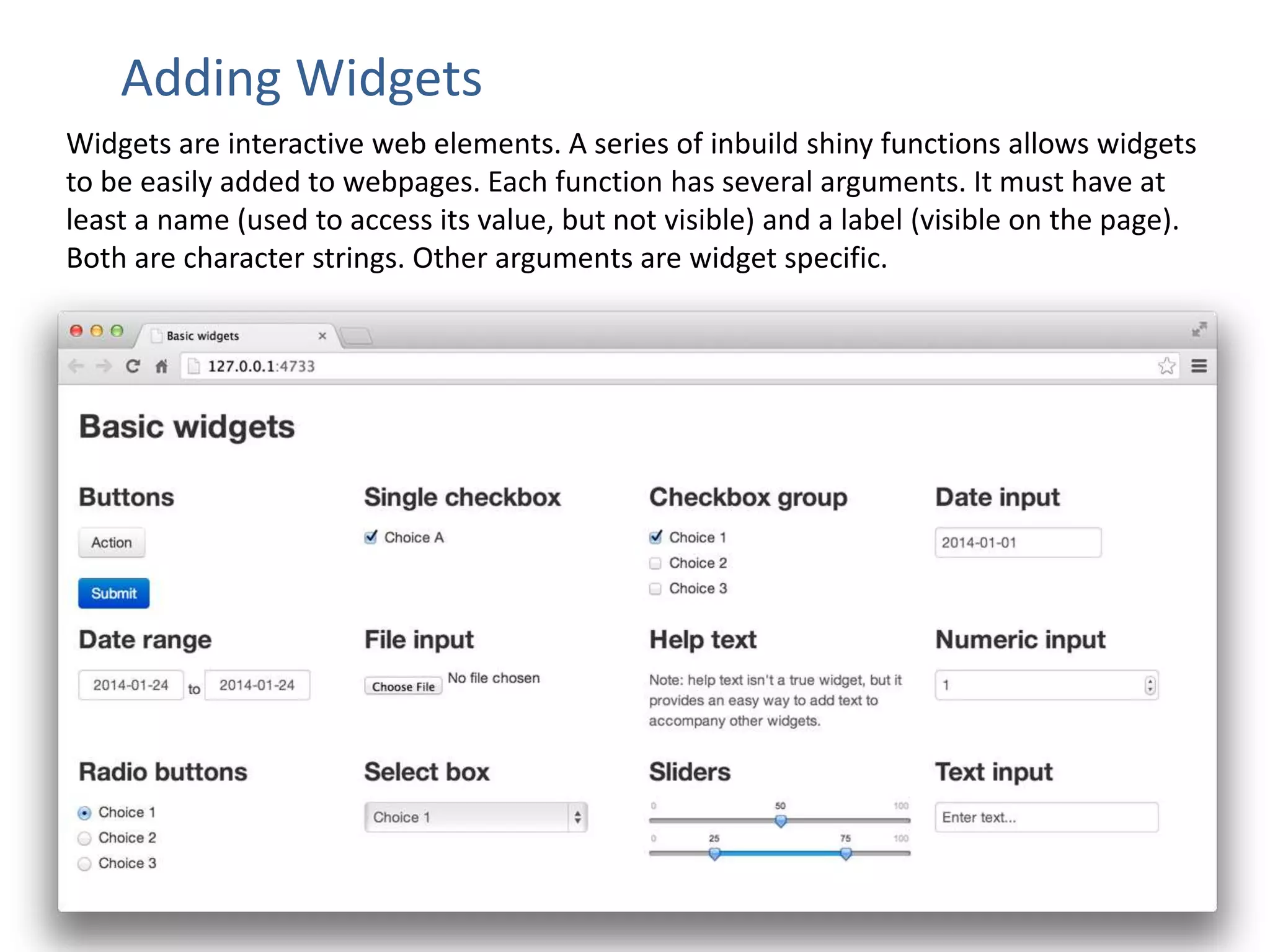 Introduction to Shiny for building web apps in R | PPTX
