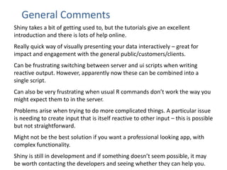 Introduction to Shiny for building web apps in R | PPTX