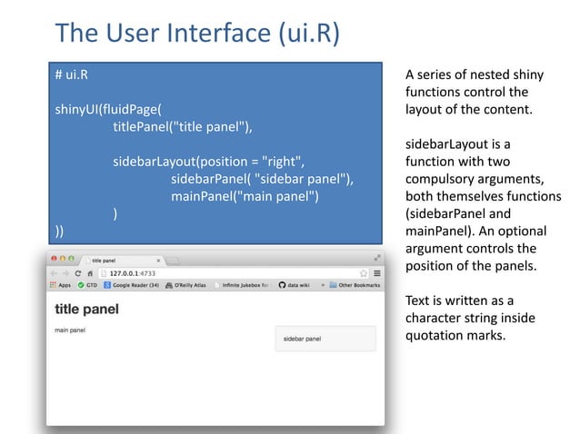 Introduction to Shiny for building web apps in R | PPTX | Web Design and HTML | Internet