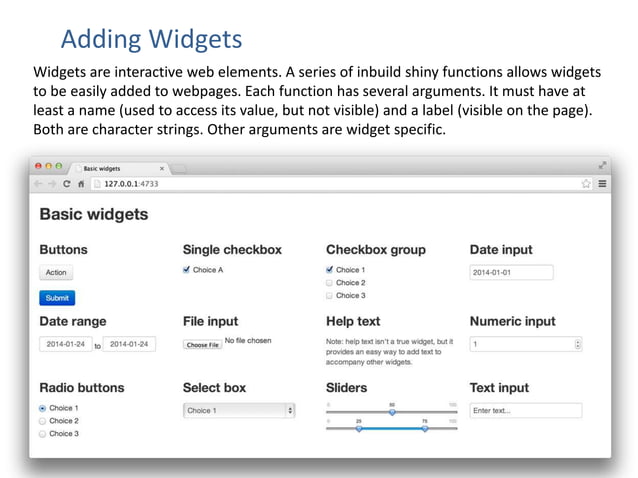 Introduction To Shiny For Building Web Apps In R Pptx Web Design And Html Internet