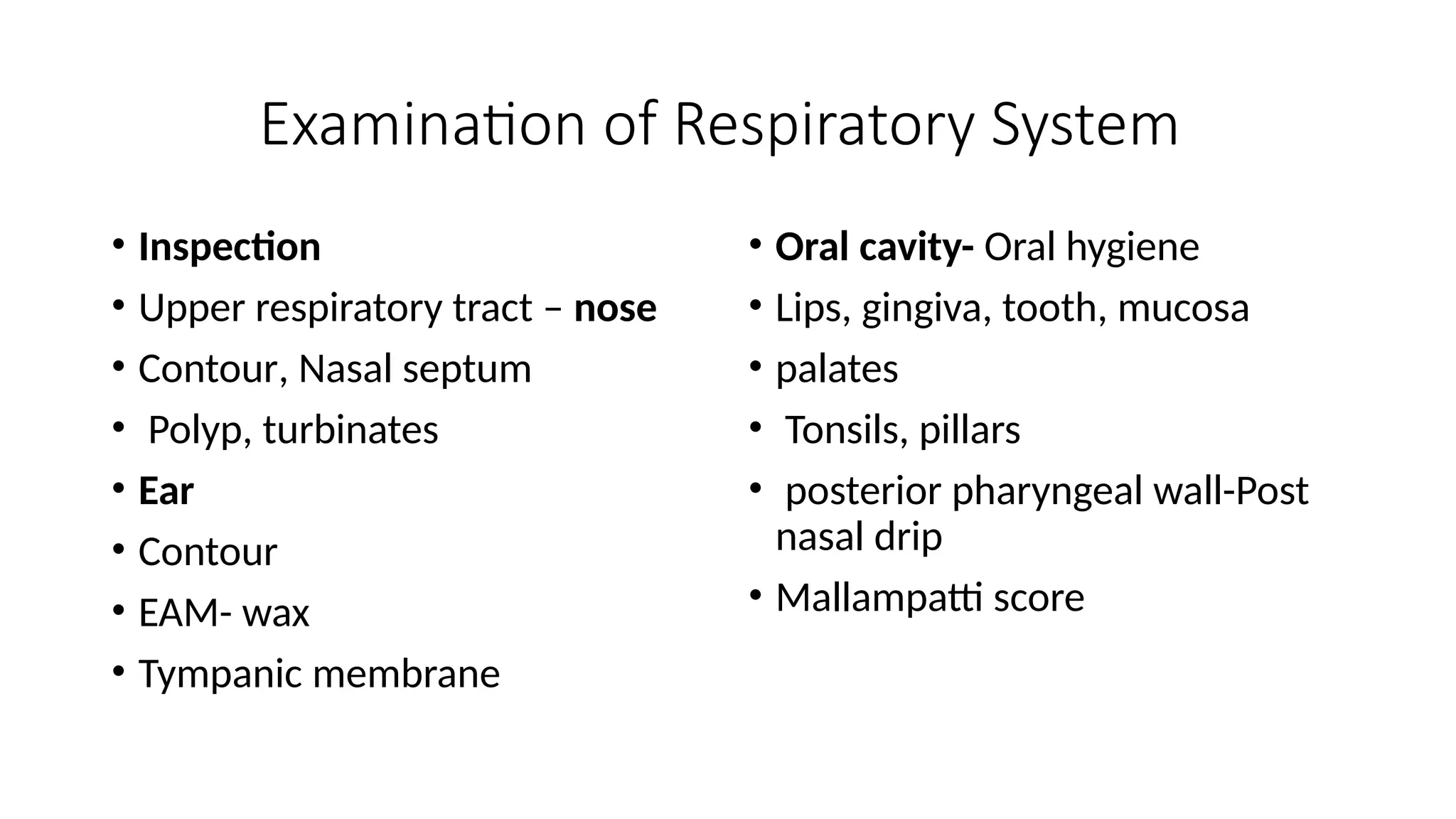 RESPIRATORY MEDICINE HISTORY TAKING AND EXAMINATION pptx | PPTX