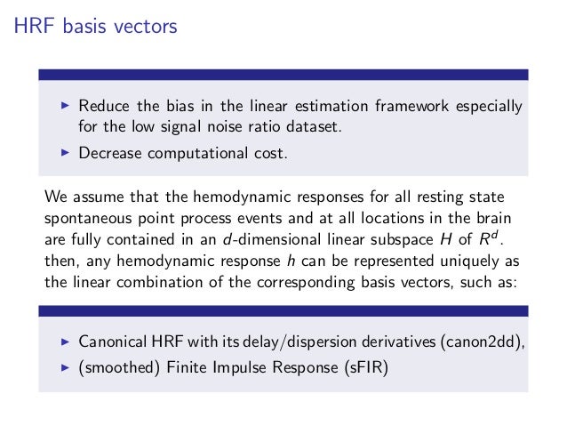 Estimating The Hemodynamic Response Function From Resting State Fmri