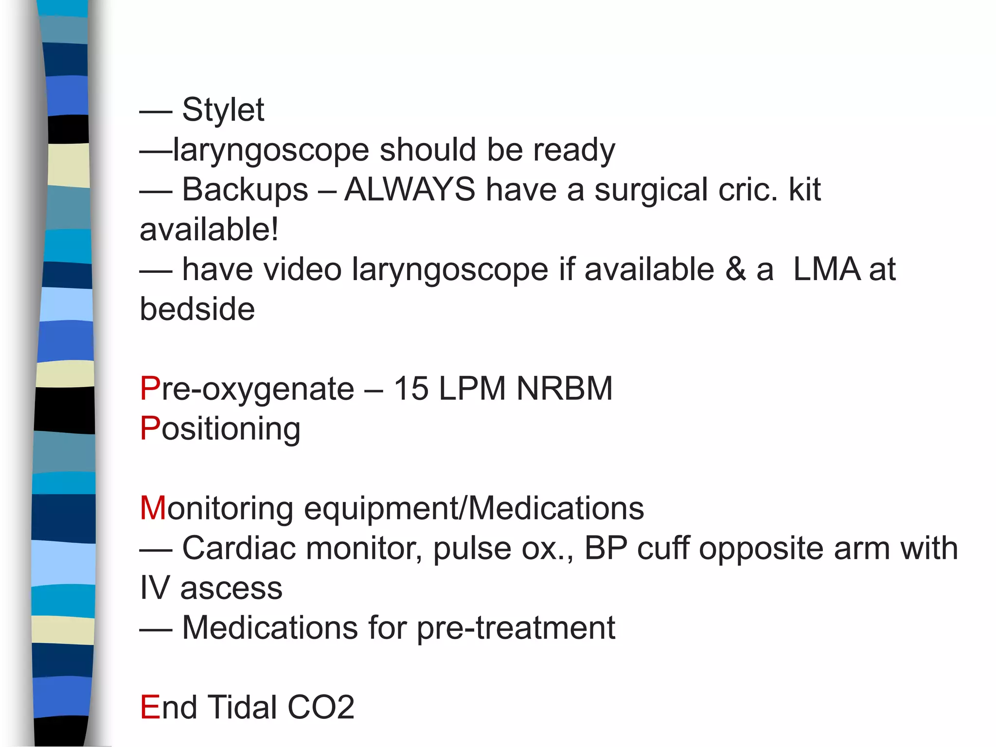 Rapid sequence intubation | PPT