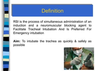 Rapid sequence intubation | PPT