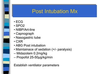 Rapid sequence intubation | PPT